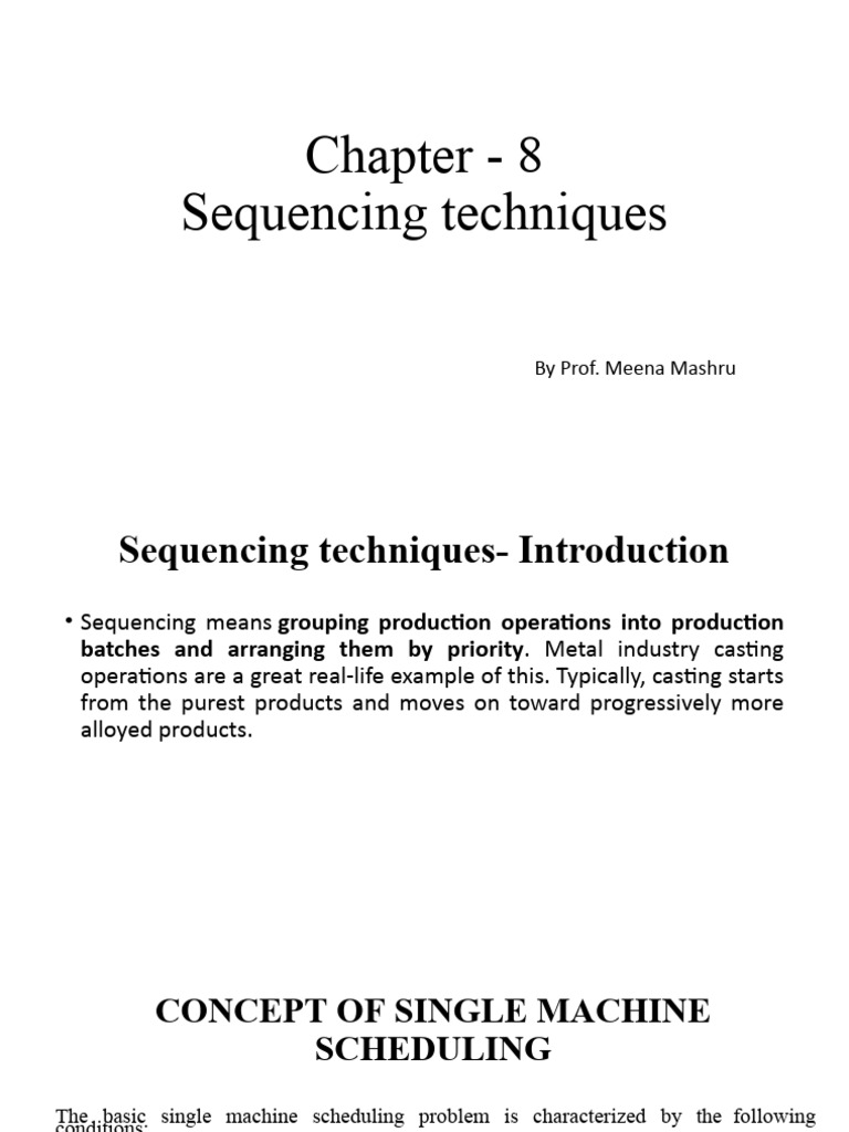 Chapter 8 Sequencing Techniques Pdf