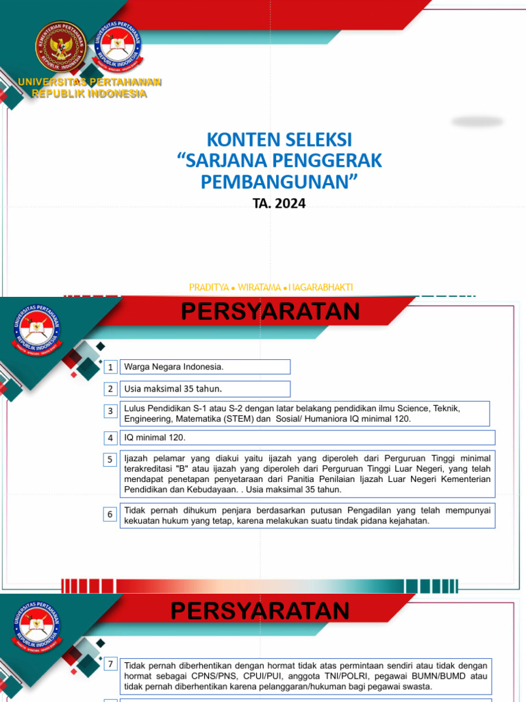 Konten Seleksi Sarjana Penggerak Pembangunan | PDF