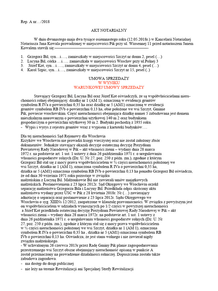 Kolokwium 2018 1 - Rola | PDF