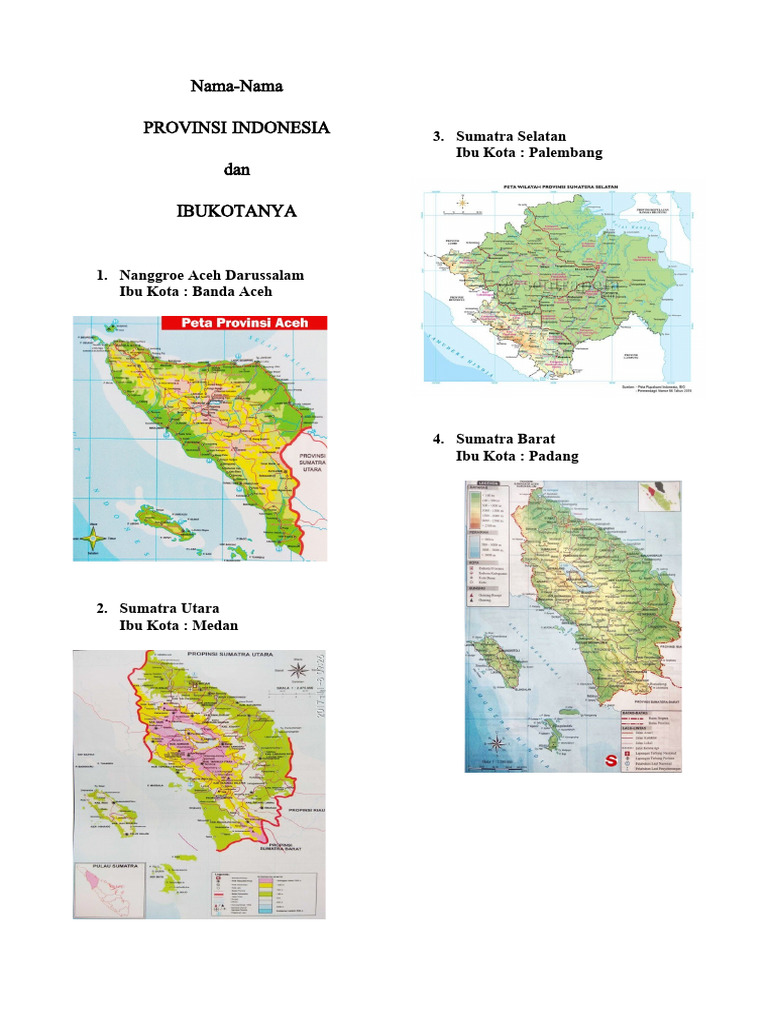 Daftar 38 Provinsi Indonesia dan Ibu Kotanya | PDF