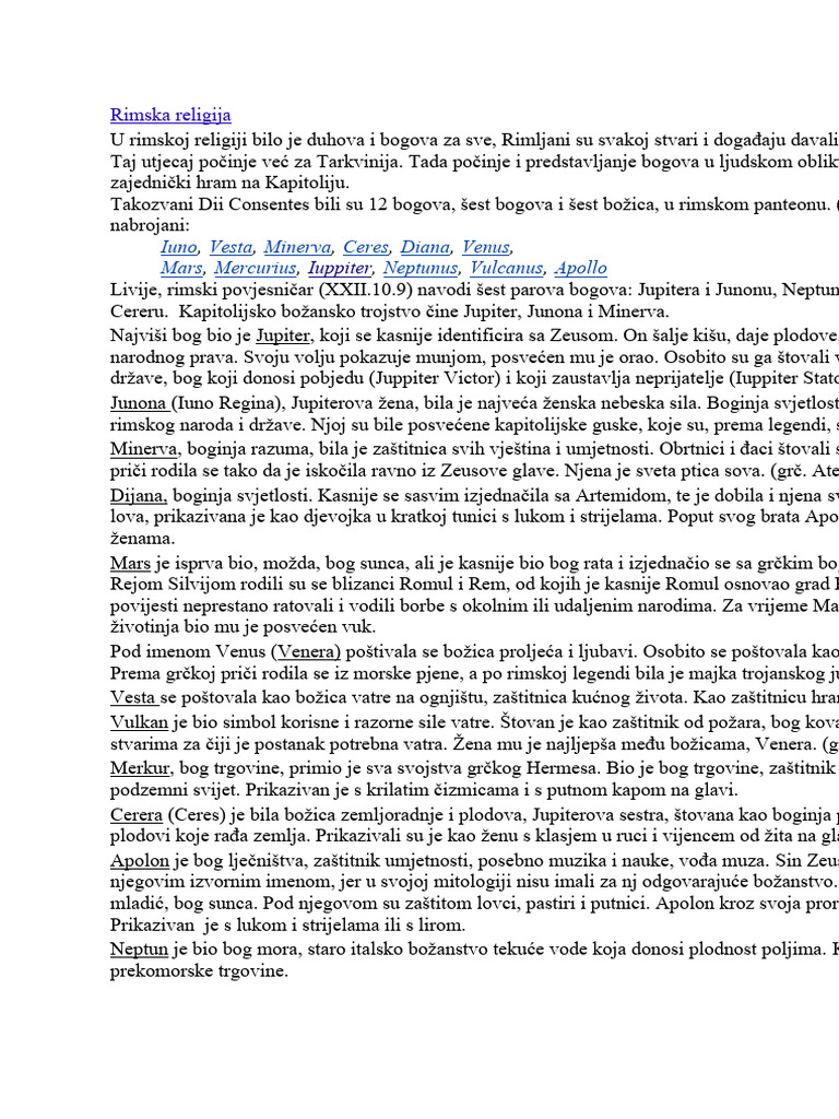 Rimska Religija | PDF