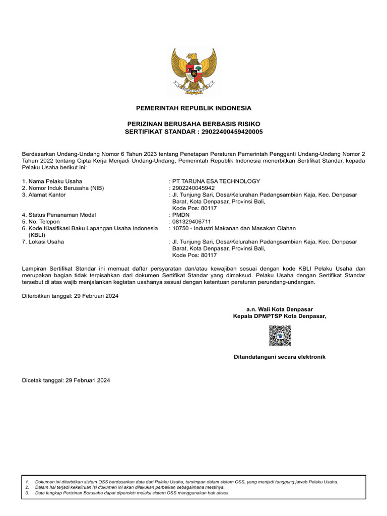 Sertifikat Standar 10750 | PDF