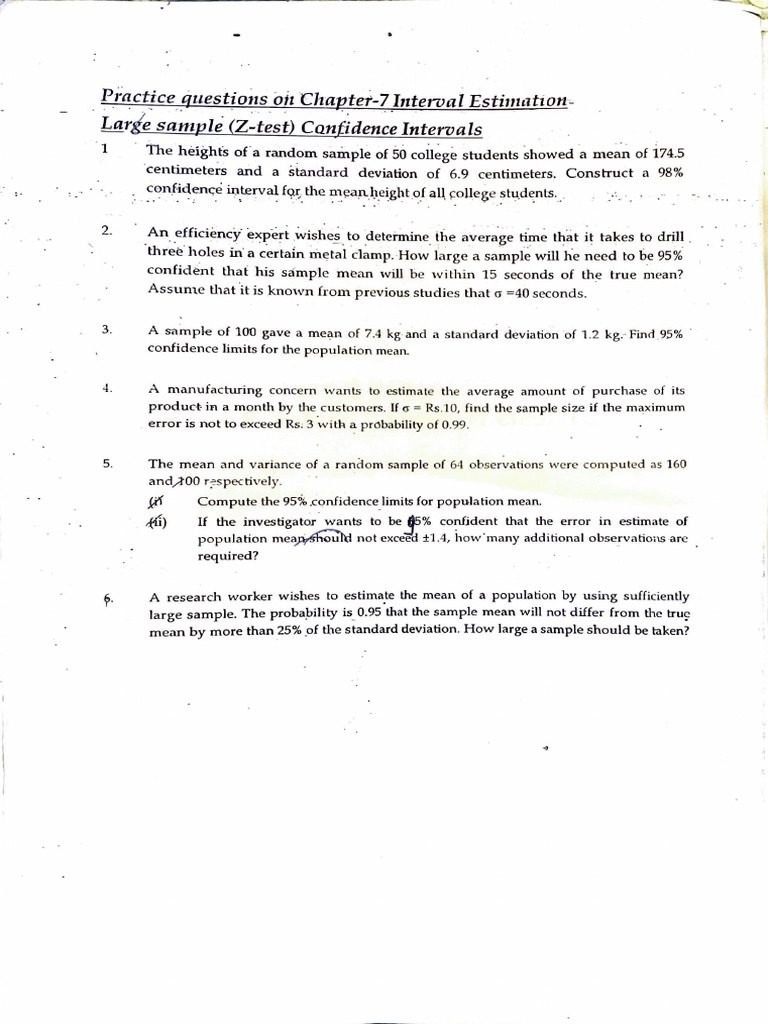 Assignment - III (Interval Estimation) | PDF | Confidence Interval | Statistical Inference