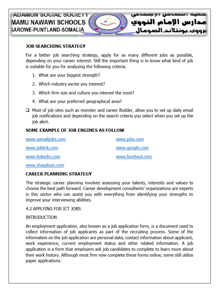 4.2 Applying For ICT Jobs | PDF | Educational Technology | Recruitment