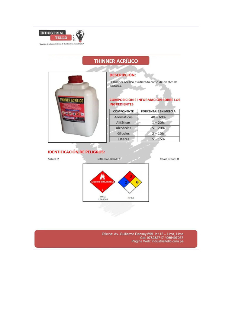 Msds Ejemplo | PDF