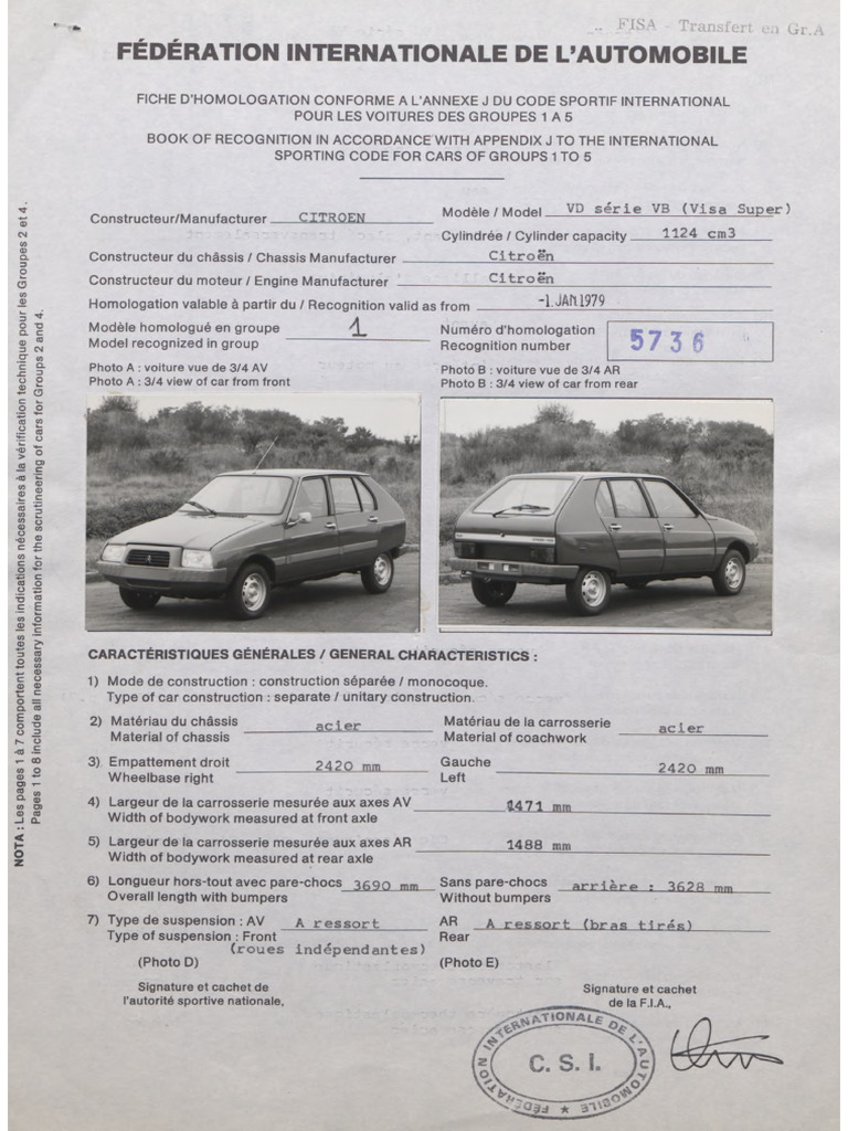 Homologation Form Number 5736 Group A | PDF | Injection (moteur ...