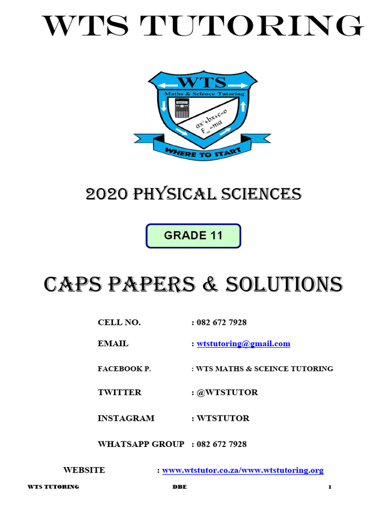 WTS Tutoring: CAPS Science Resources | PDF | Home & Garden