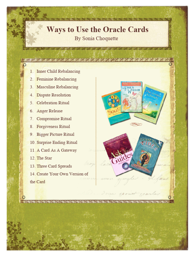 Oracle Card Usage Techniques | PDF | Self-Improvement
