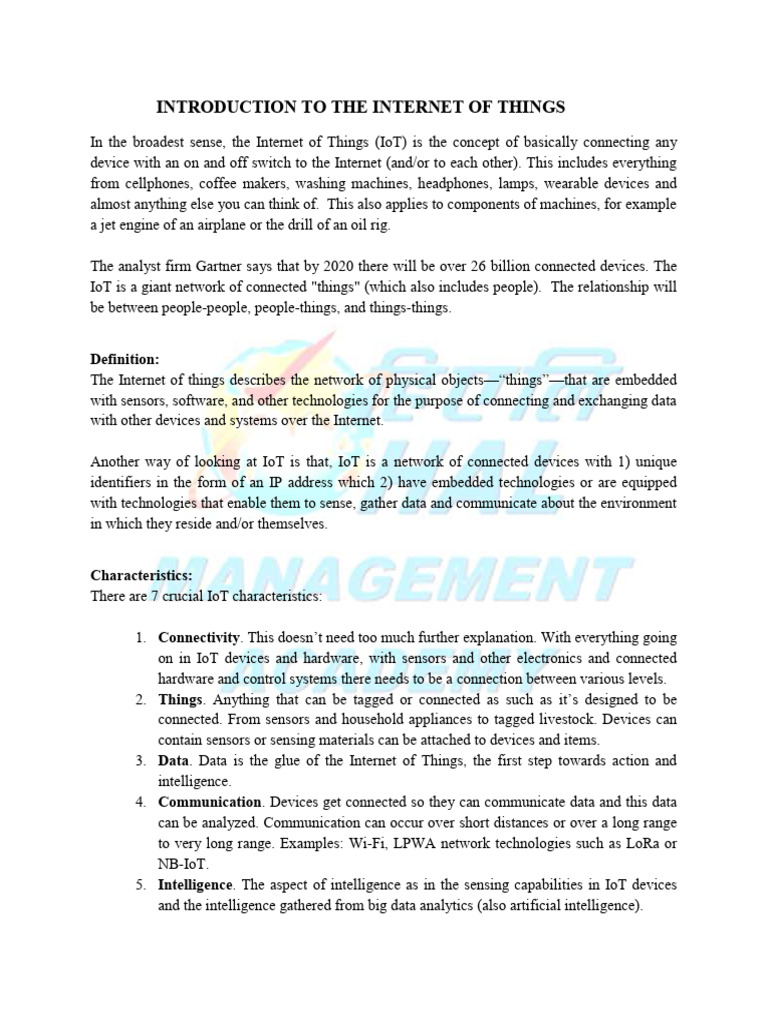 IoT_writeup | PDF | Internet Of Things | Wireless Sensor Network