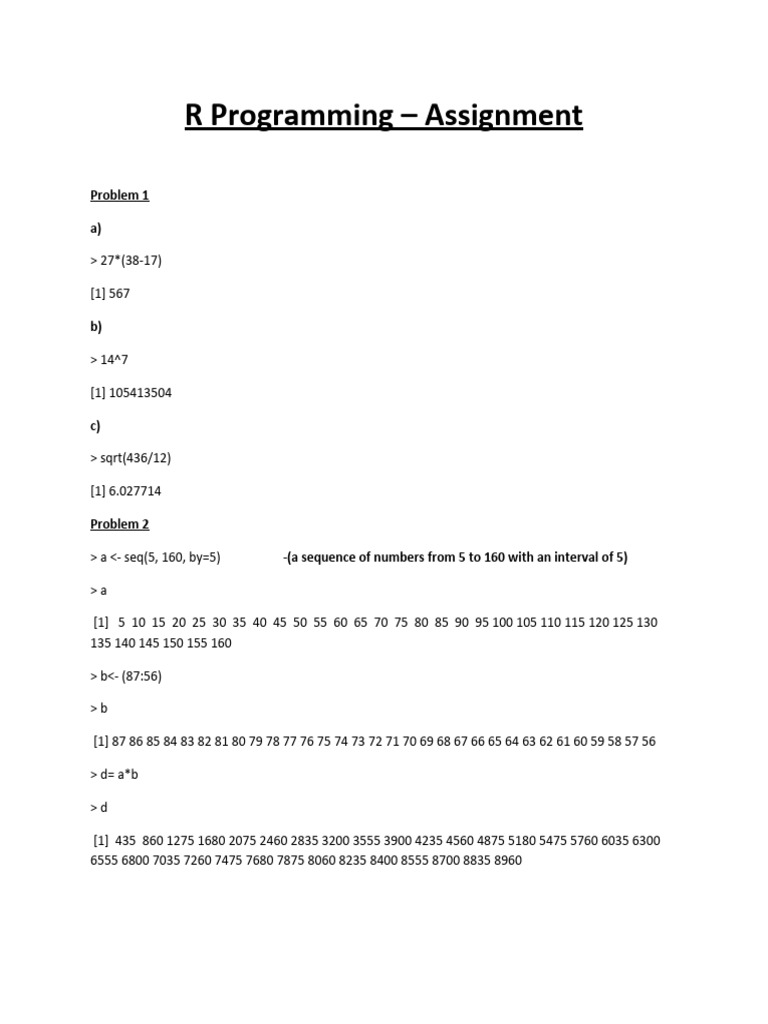 MBA SectionD MBA20235 PranayGupta Assignment R | PDF | Arithmetic | Mathematics