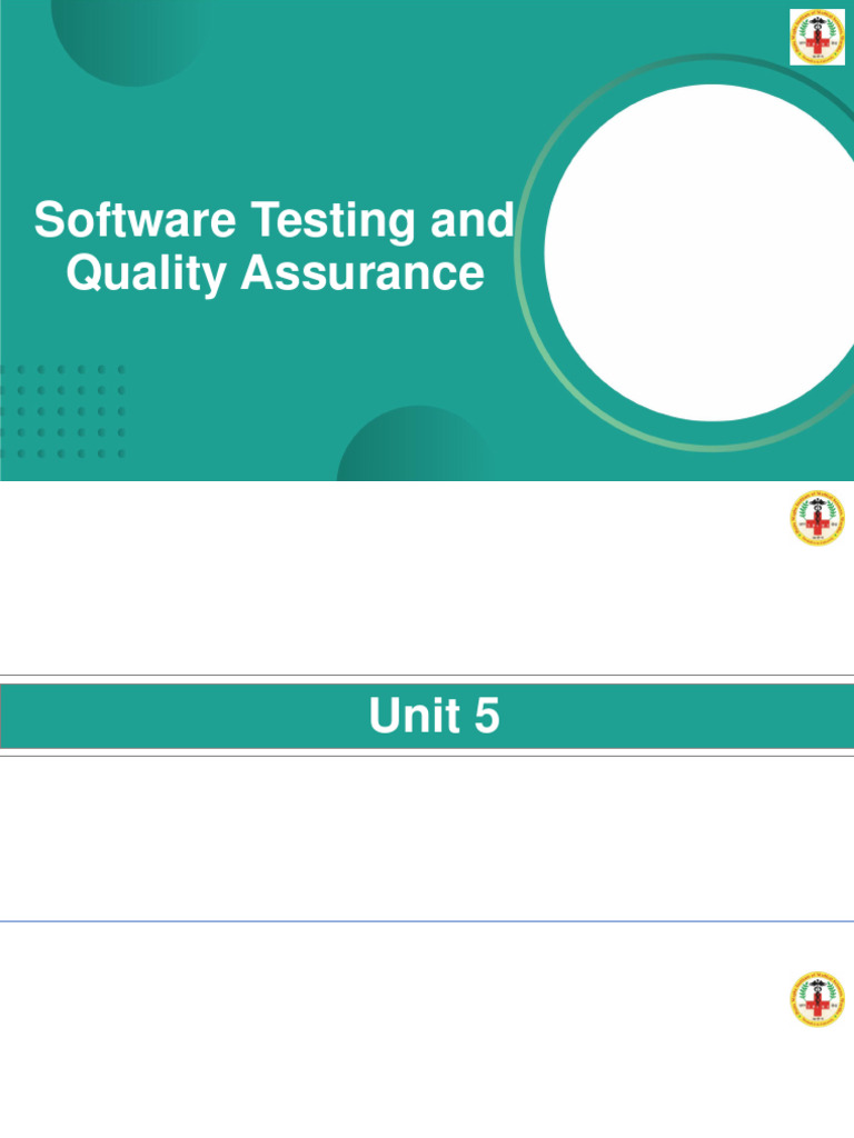 Stqa U5 Ppt 4 Mca Ii Pdf Computer Data Storage Software Testing