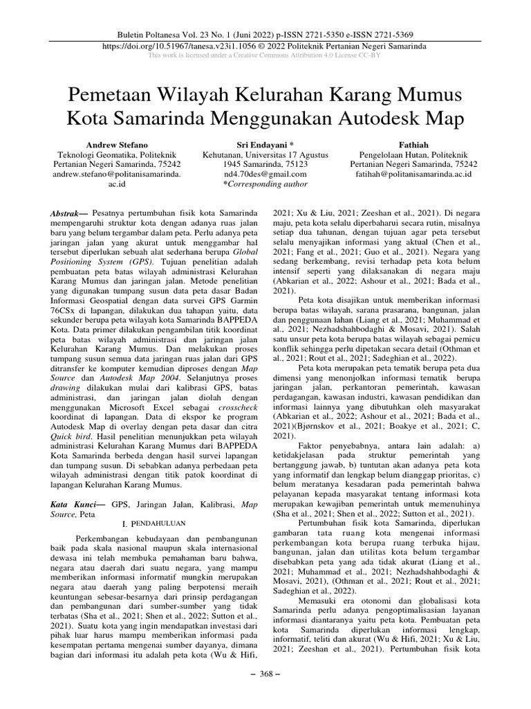 Pemetaan Wilayah Kelurahan Karang Mumus Kota Samar | PDF | Komputer