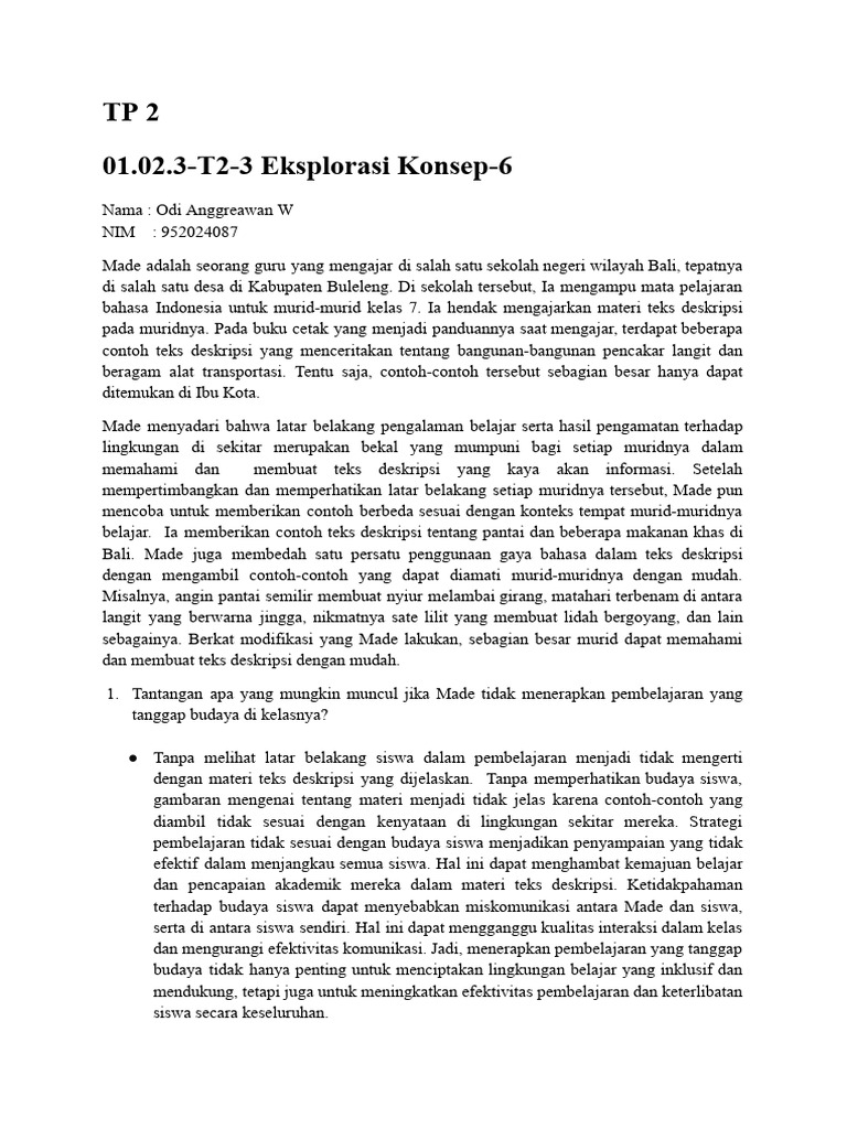 TP 2 Eksplorasi Konsep 6 | PDF