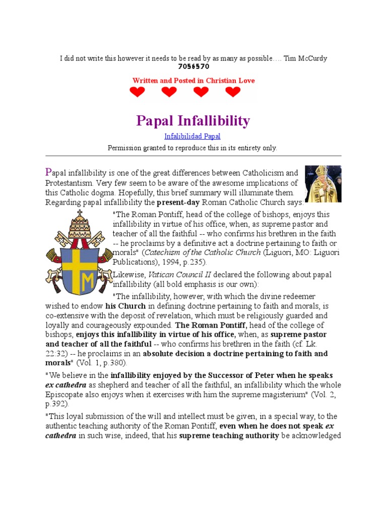 Papal Infallibility | Download Free PDF | Pope | Catholic Church
