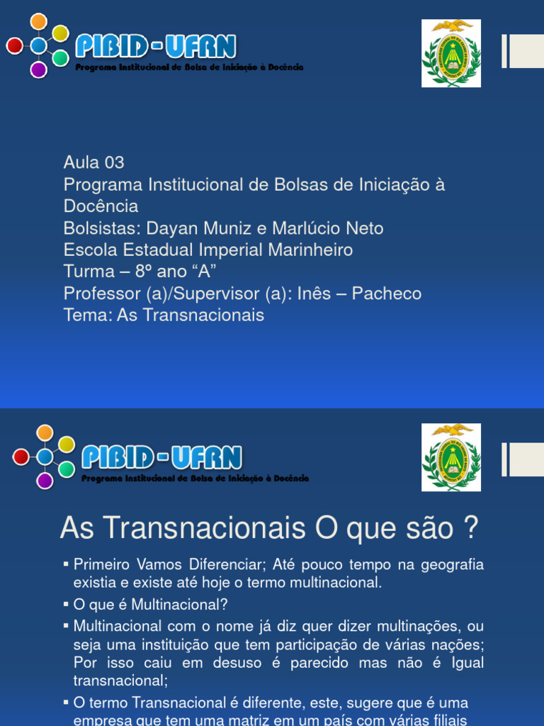 Diferenças entre Transnacionais e Multinacionais | PDF | Corporação ...