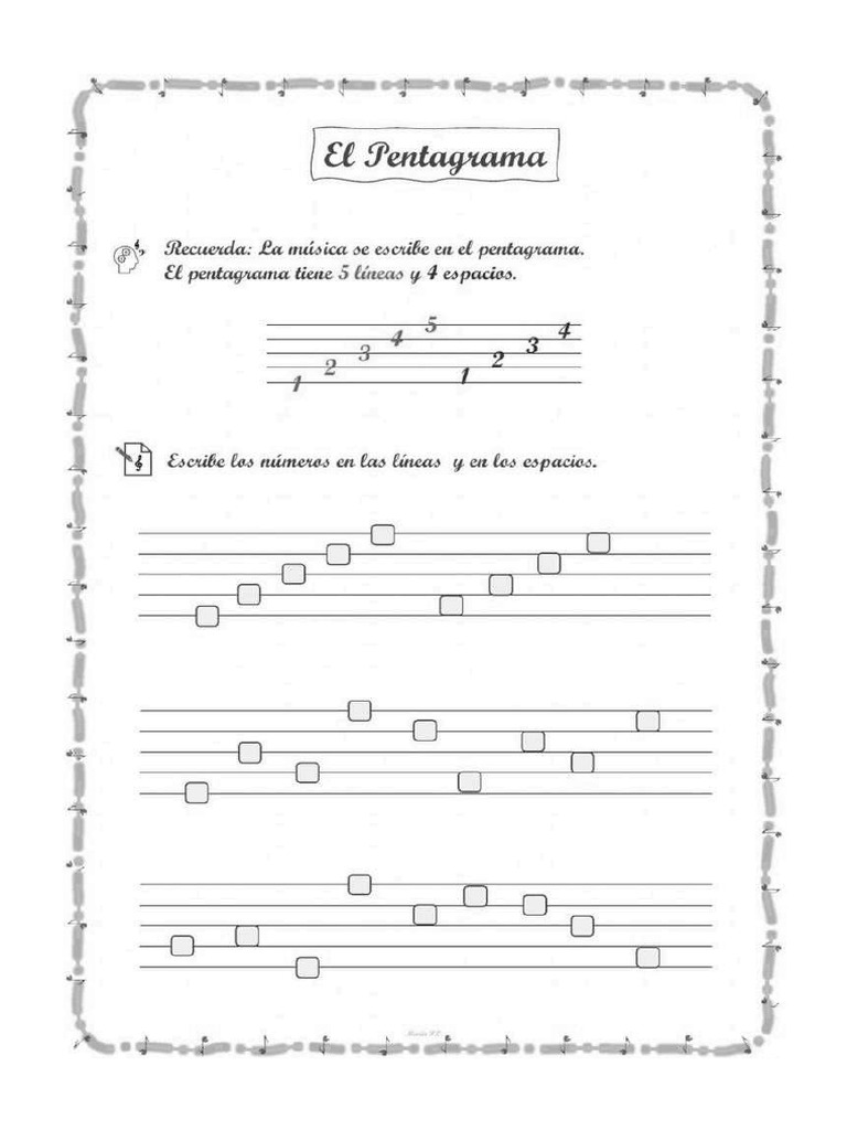 El Pentagrama + Ejercicio | PDF