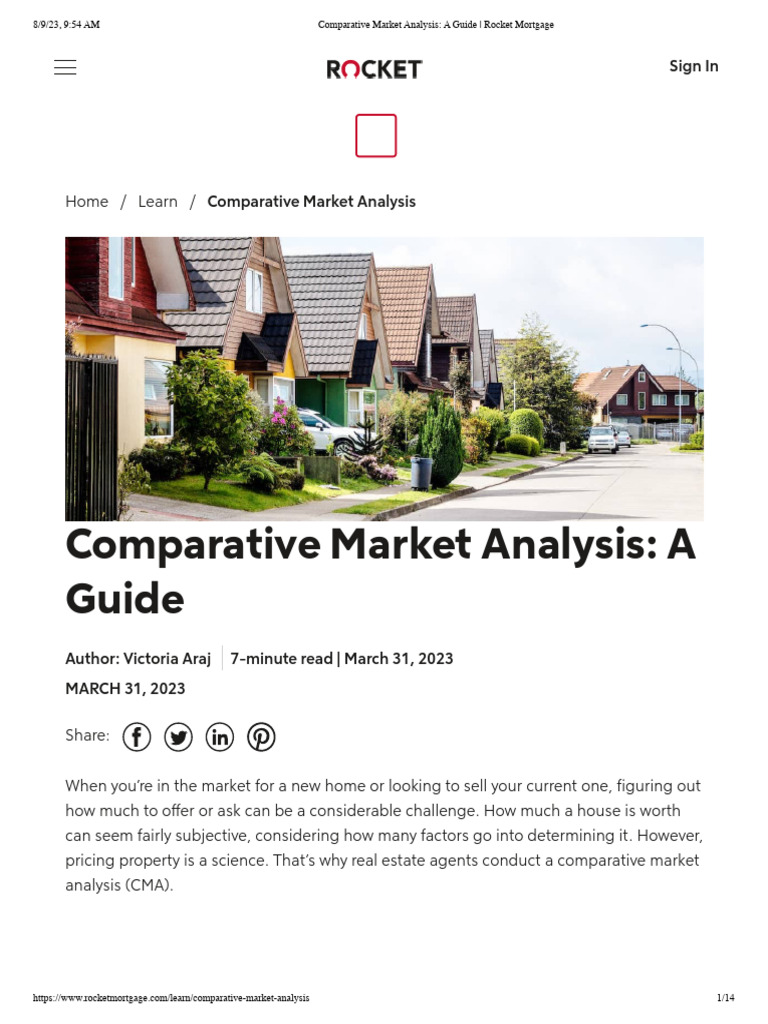 Comparative Market Analysis - A Guide - Rocket Mortgage | PDF | Real ...