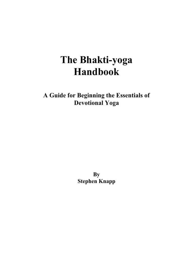 The Bhakti Yoga Handbook | PDF | Bhakti | Cost Of Living