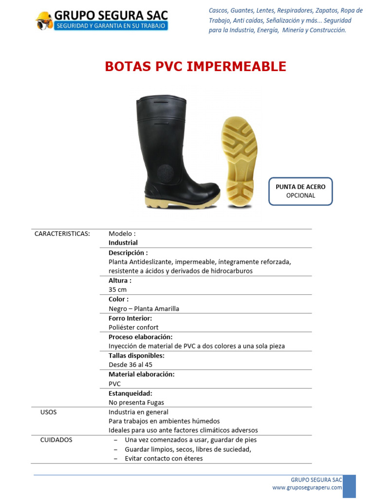 BOTA PUNTA DE ACERO | PDF