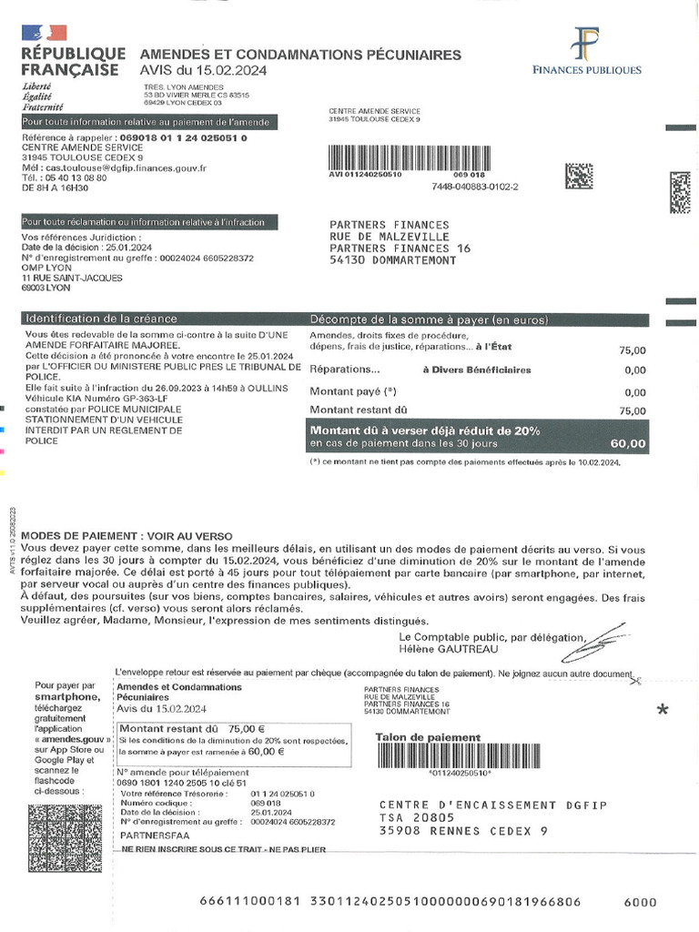 Contravention Christine Payé | PDF