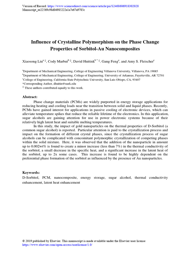 Nfluence of Crystalline Polymorphism On The Phase Change Properties of ...
