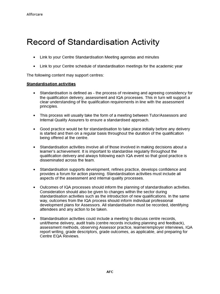 Standardisation Meeting Guidelines | PDF | Standardization | Learning