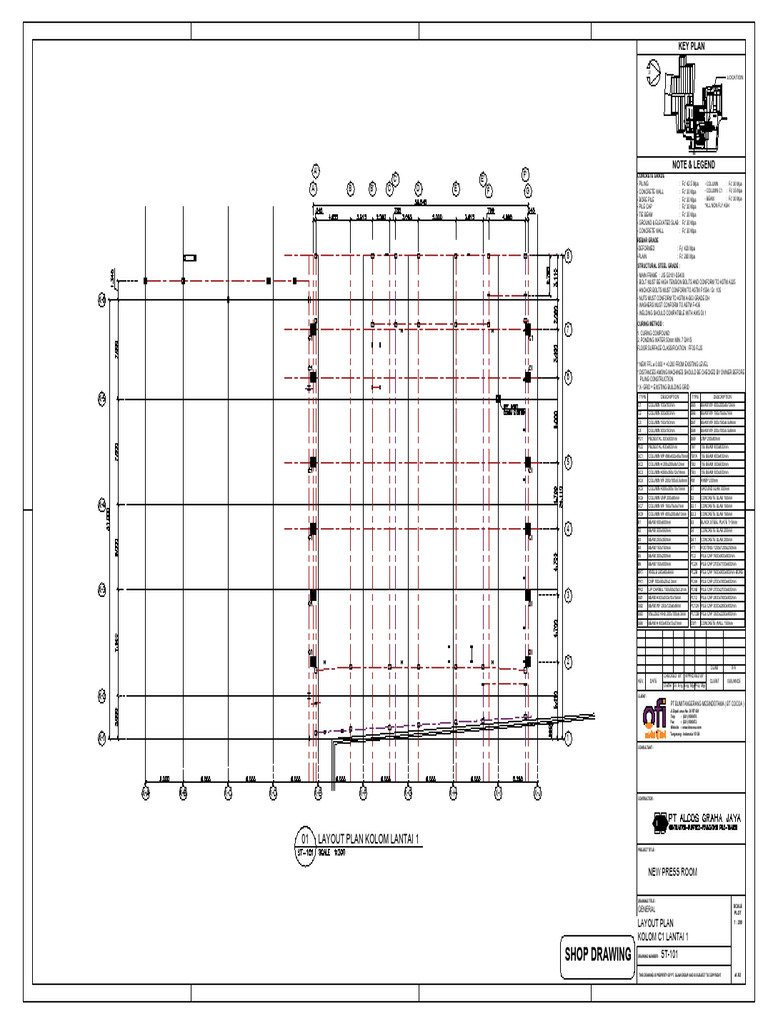Penulangan Kolom C1 Grid A & G | PDF | Deep Foundation | Composite Material