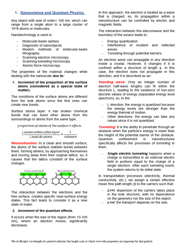 Introduction to Nanoscience_Theory | PDF | Nanoparticle | Band Gap Introduction to Nanoscience_Theory | PDF | Nanoparticle | Band Gap