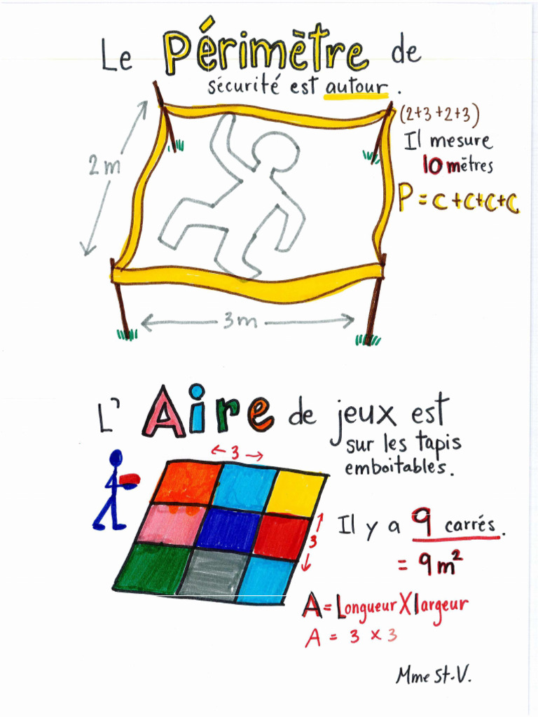 Dessin Math Périmetre Et Aire | PDF | Sciences et mathématiques