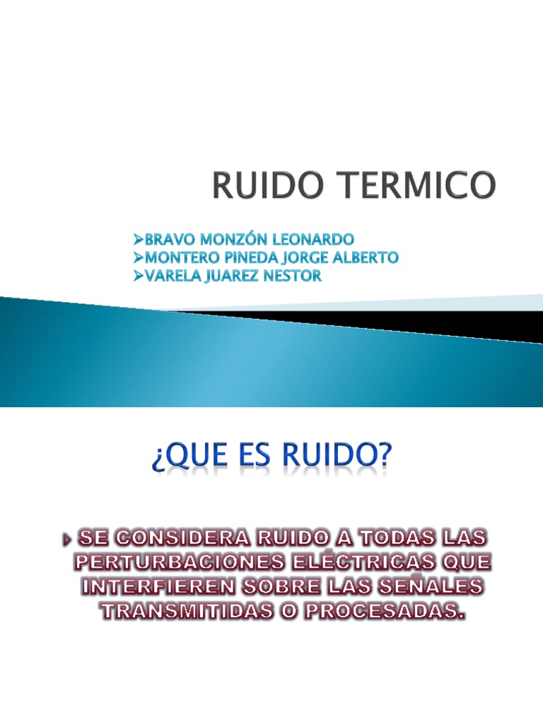 RUIDO TERMICO