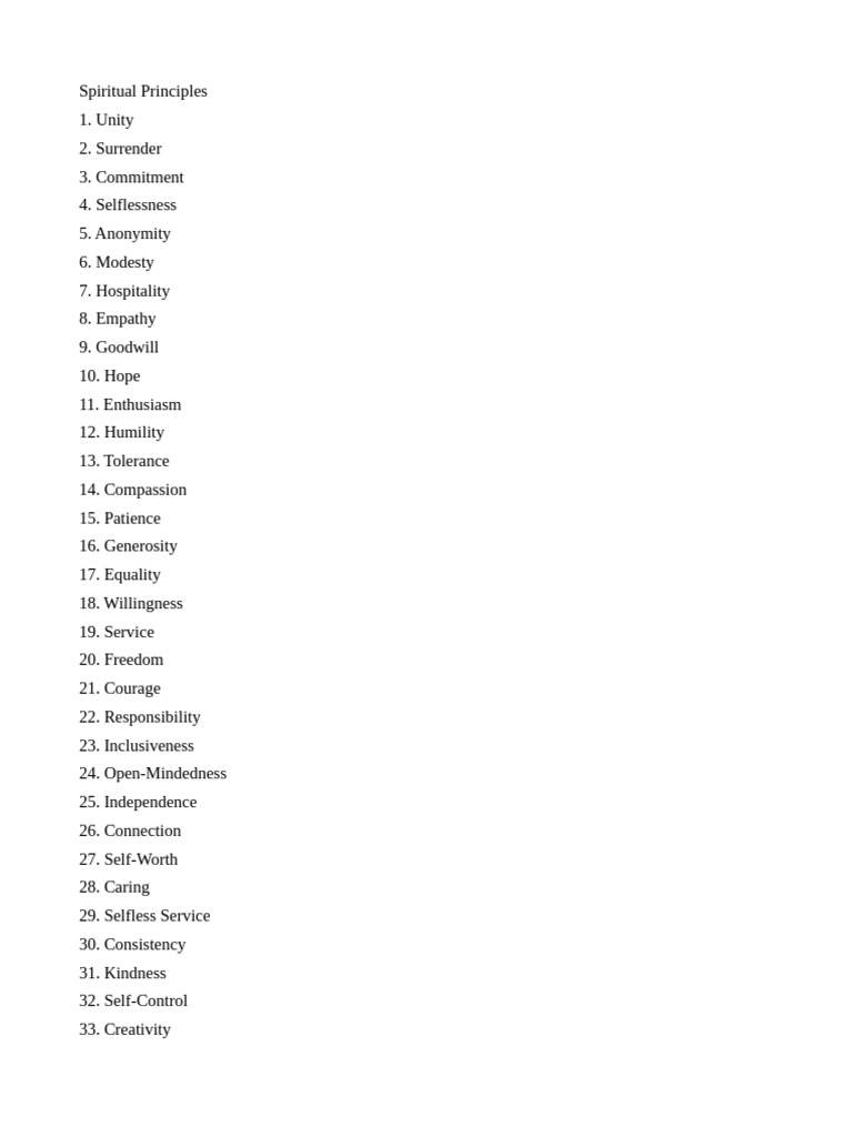 Spiritual Principles | PDF