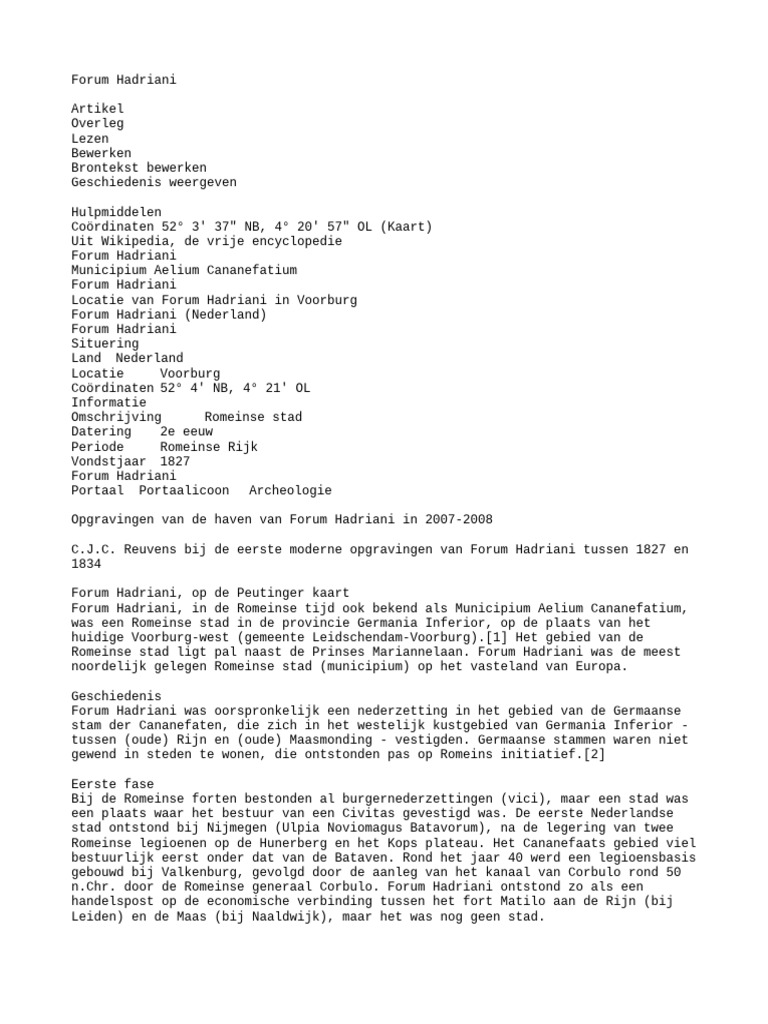 Forum Hadriani | PDF
