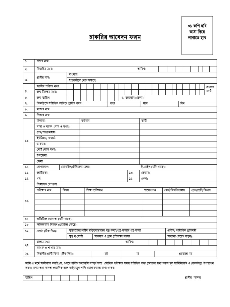 Job Application Formgov | PDF