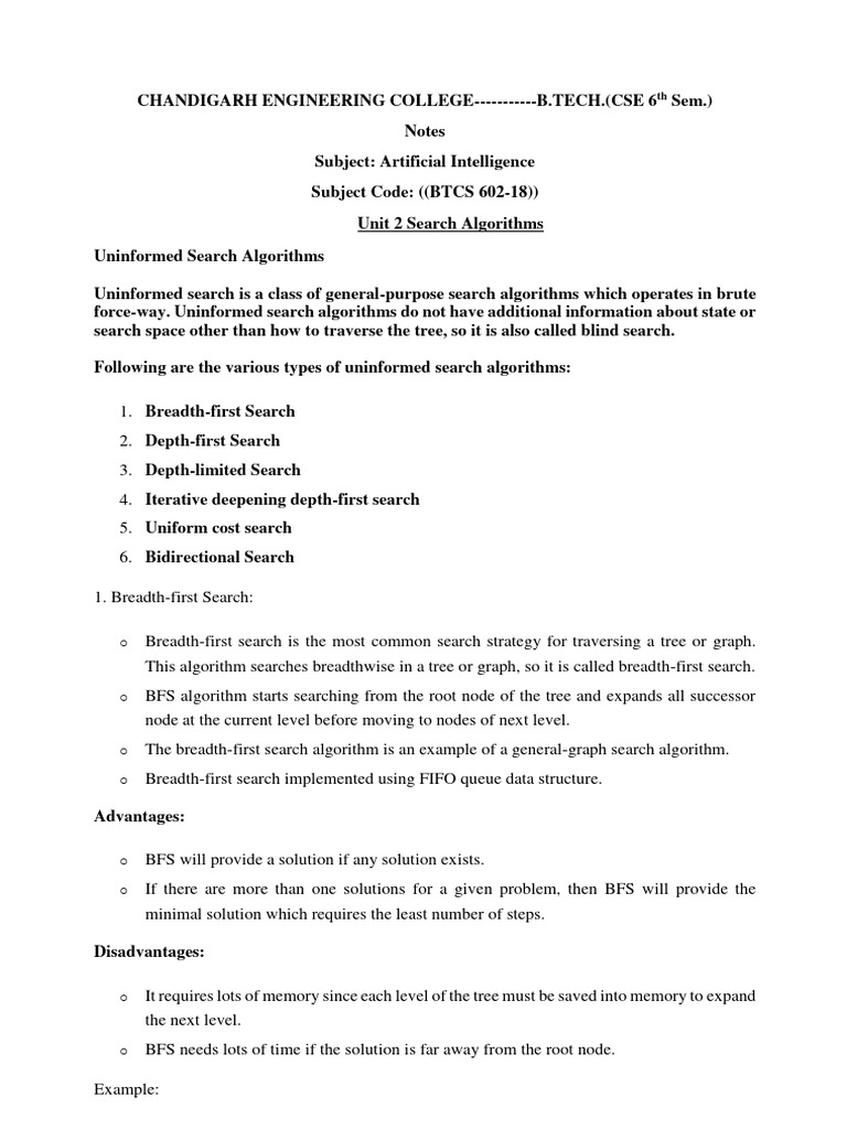 Ai Unit 2 | Download Free PDF | Algorithms And Data Structures | Theoretical Computer Science