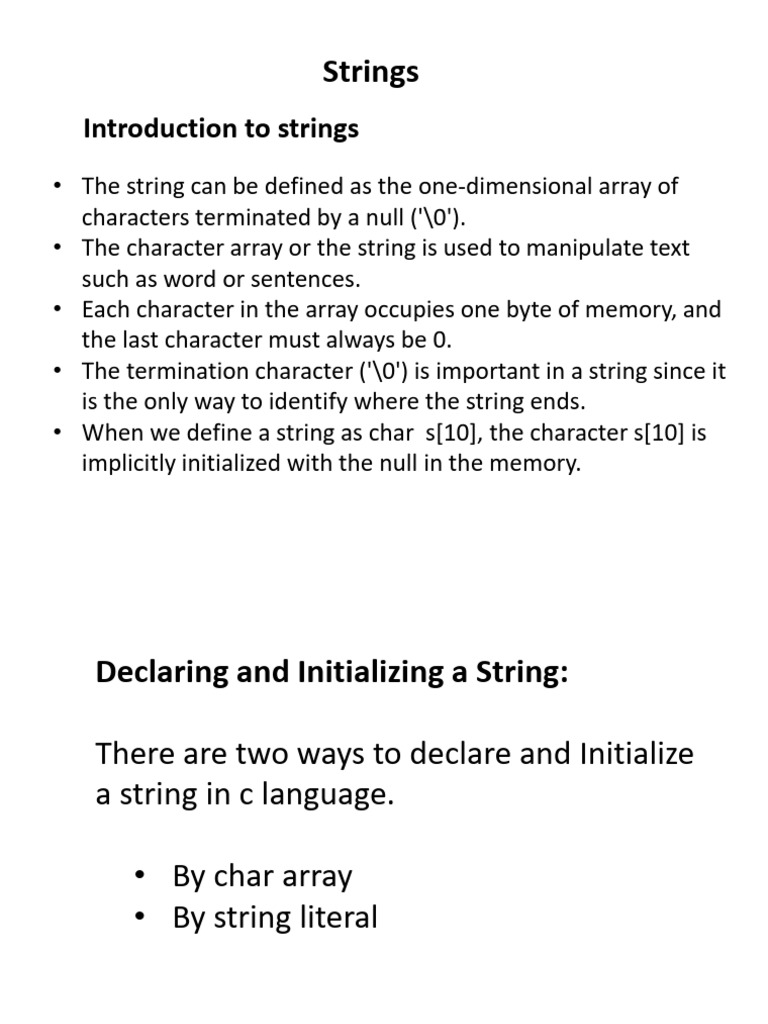 Unit 3 Strings Pdf String Computer Science Pointer Computer Programming 1951