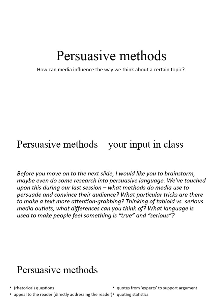Persuasive Language - Asynchronous Edition | PDF