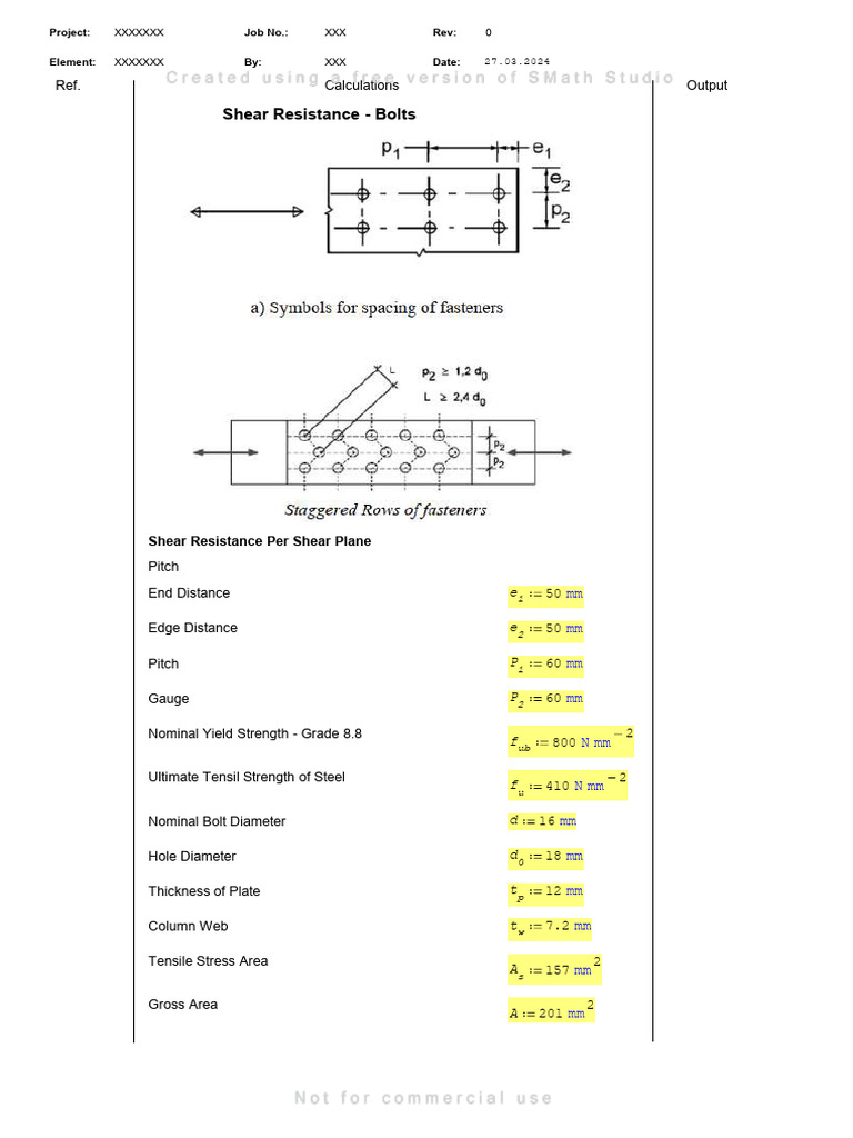 Shear Reistance Bolts EC3 | PDF | Screw | Continuum Mechanics