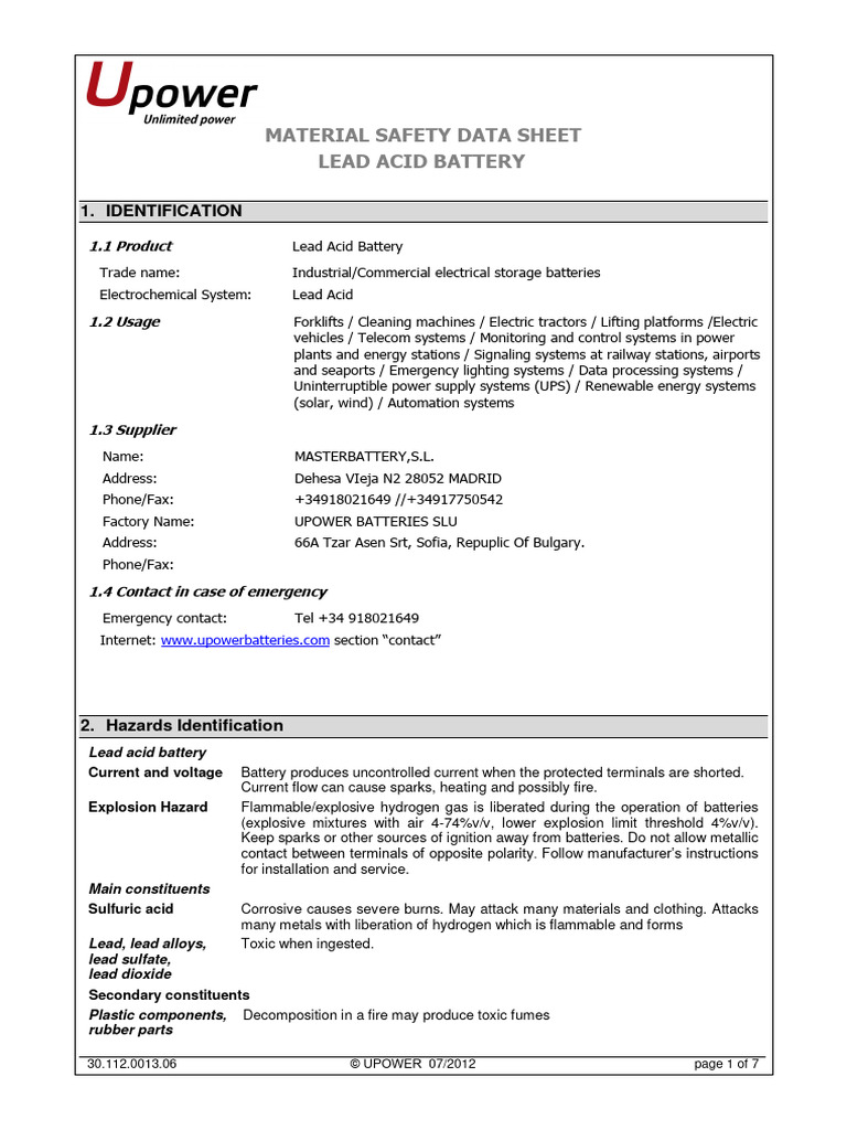 Msds Lead | PDF | Magnesium | Lead