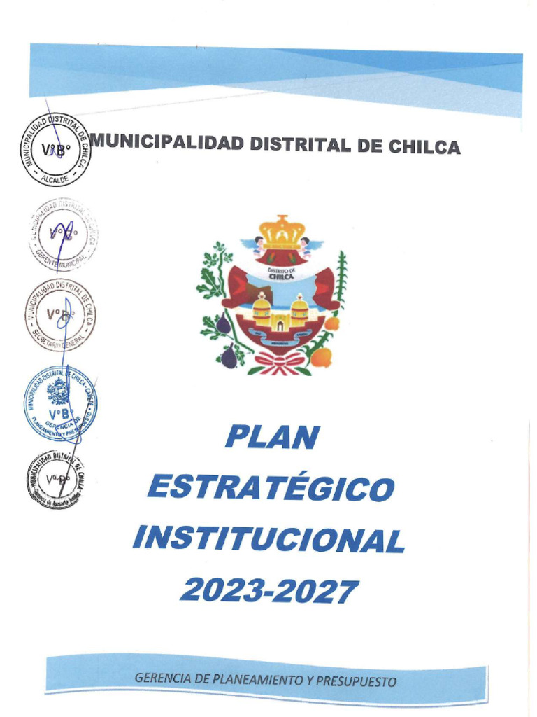 Plan Estratégico Institucional 2023-2027-MDCH | PDF