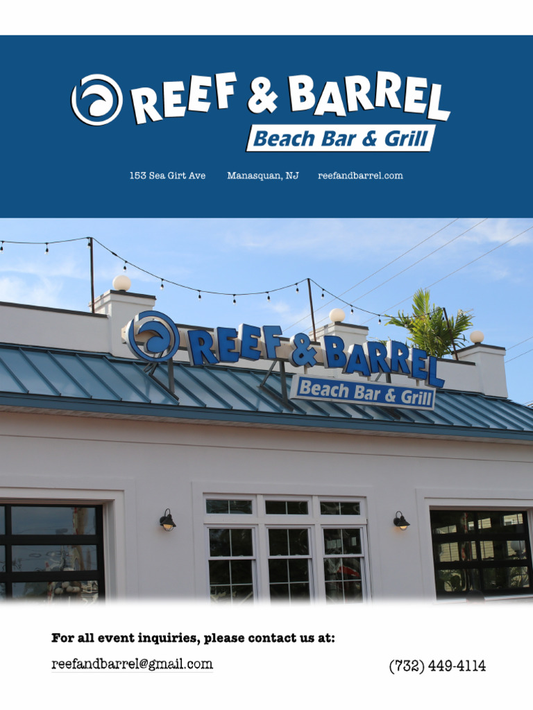 Reef and Barrel Menu Overview | PDF