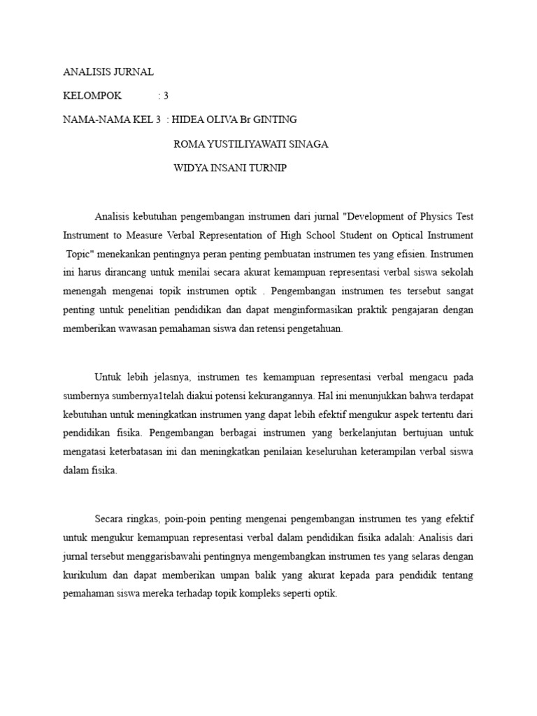 Analisis Jurnal - Kel 3 | PDF