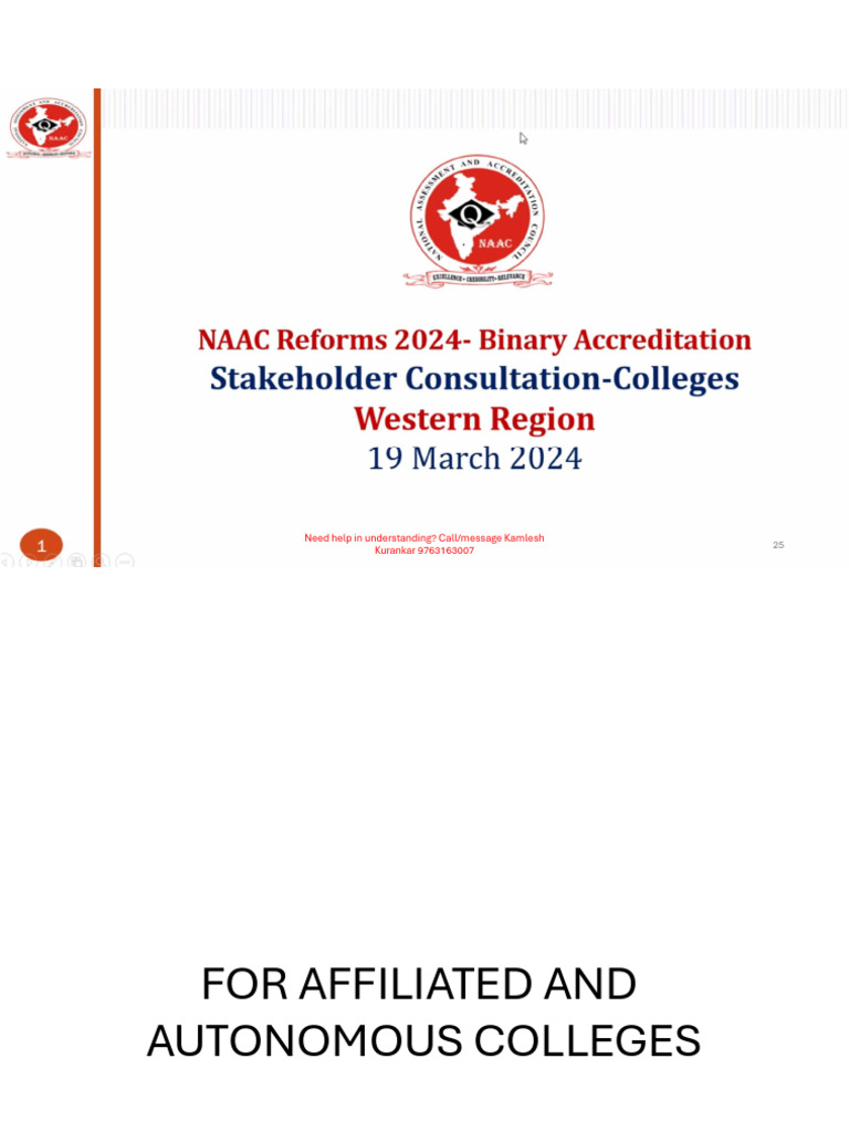 NAAC New Reforms | PDF