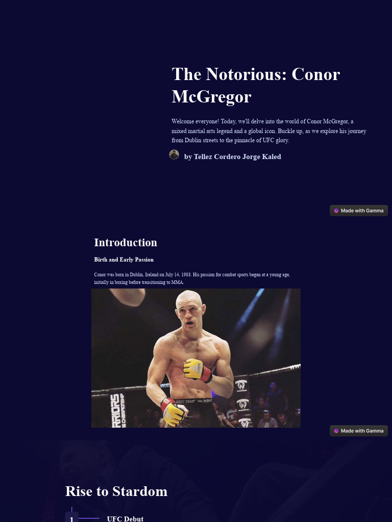 Mcgregor PP | PDF | Mixed Martial Arts | Ultimate Fighting Championship