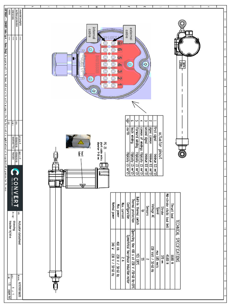 Motor Datasheet - Convert Linear Actuator | PDF