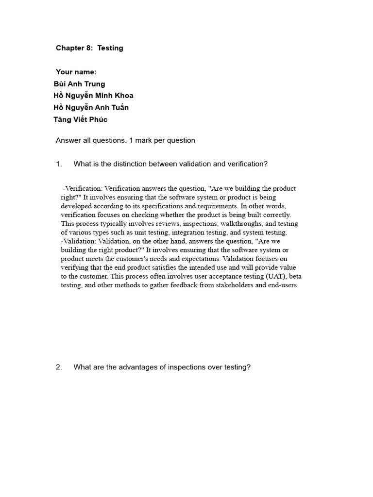 Ch8 Quiz 1 Pdf Software Testing Usability