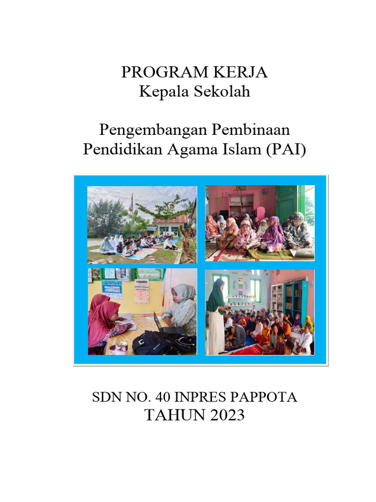 Program Kerja Kepala Sekolah SDN 40 Pappota | PDF