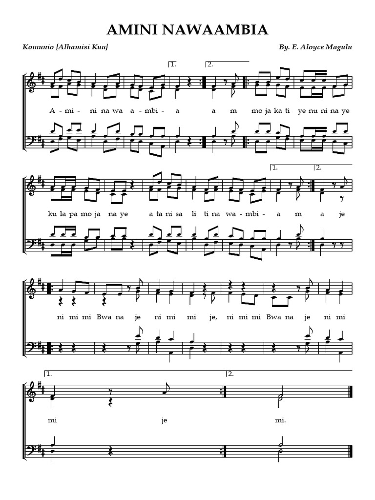 Amini Nawaambia | PDF
