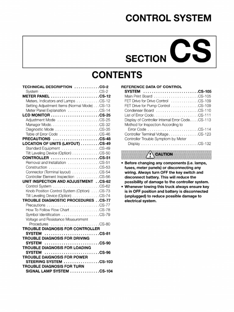 J1B1_T1B2 Service Manual_CS_Control System EN | PDF
