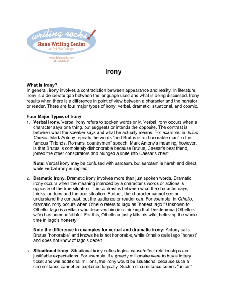 Irony | PDF | Irony | Iago