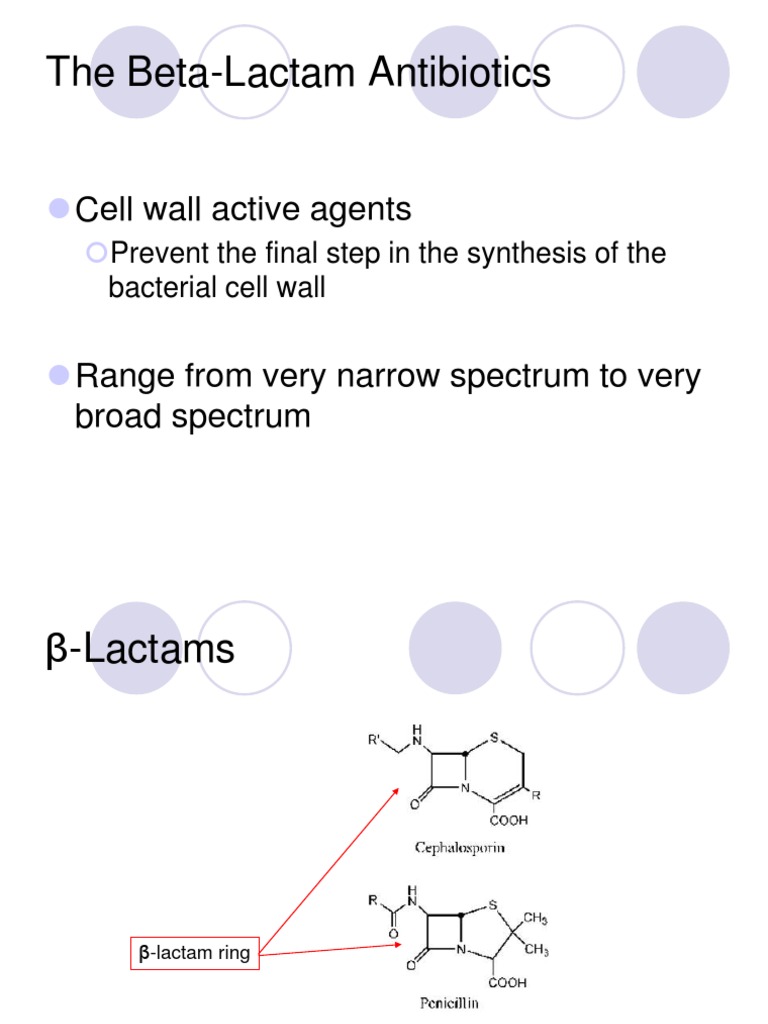 The Beta-Lactam Antibiotics: Cell Wall Active Agents | PDF | Beta ...